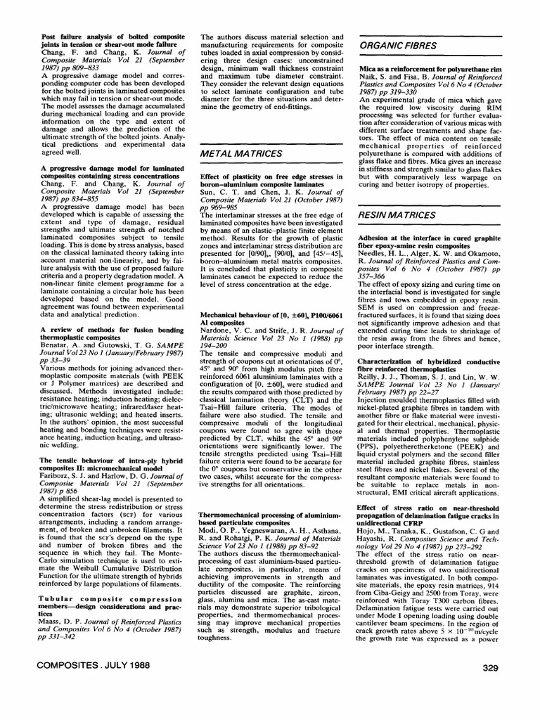 A Progressive Damage Model For Laminated Composites Containing S 1988 ...