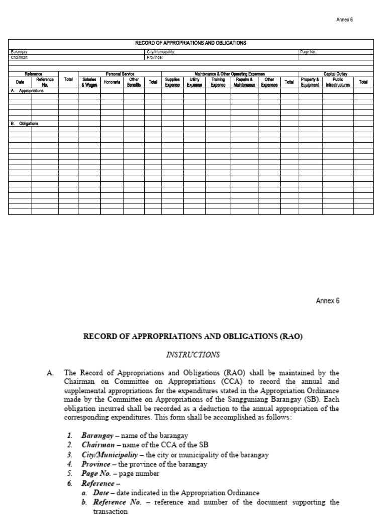 Record of Appropriations and Obligations | PDF | Expense | Government ...