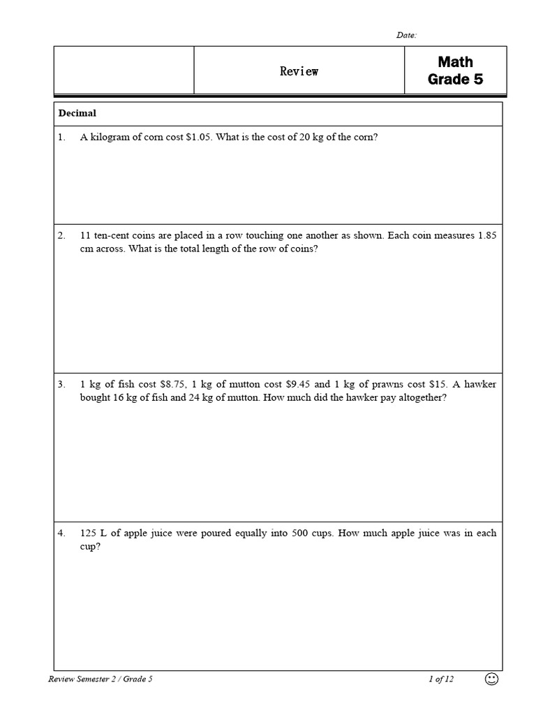 Review Semester 2 (Word Problems 2) | PDF | Language Arts & Discipline | Home & Garden