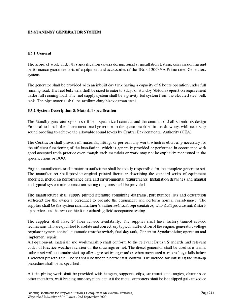 Specifications - GEN | PDF | Alternating Current | Transformer