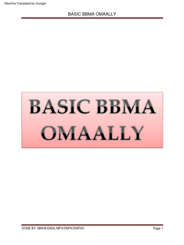 BBMA Omaally BASIC Is KING | PDF | Moving Average