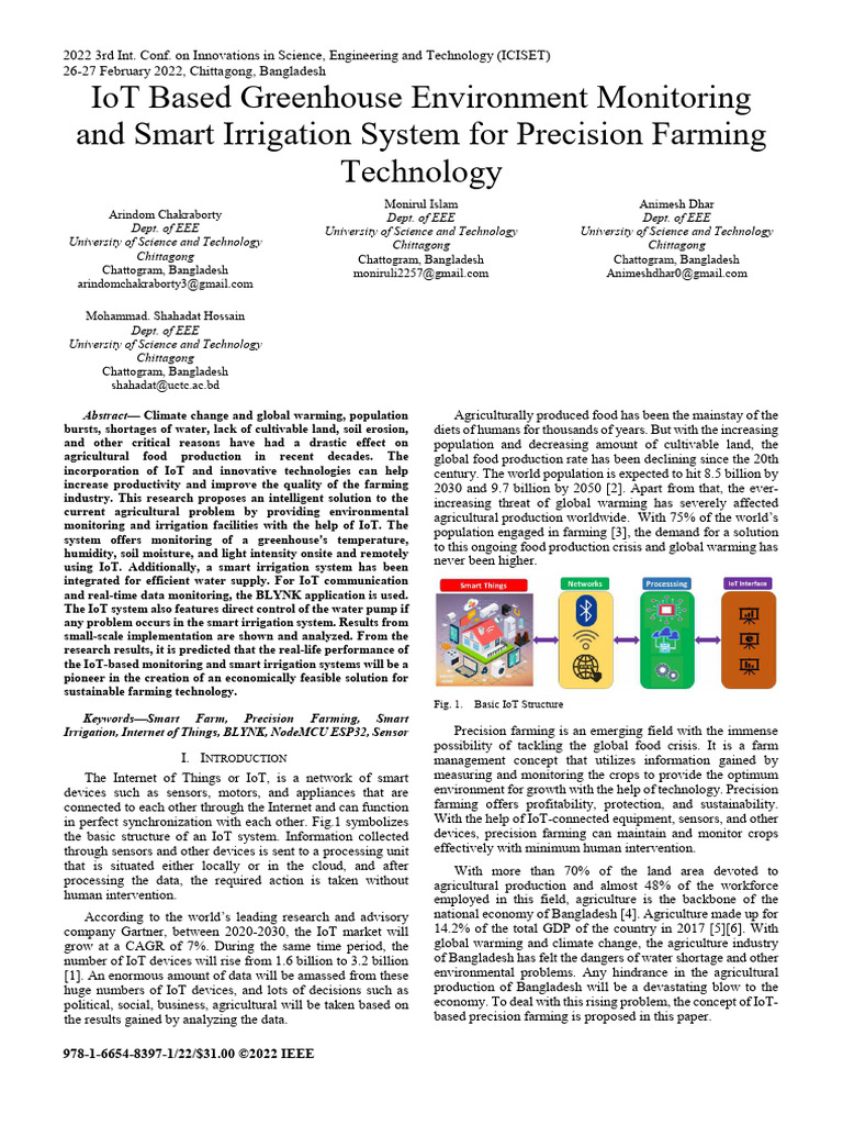 099 Paper | PDF | Internet Of Things | Agriculture