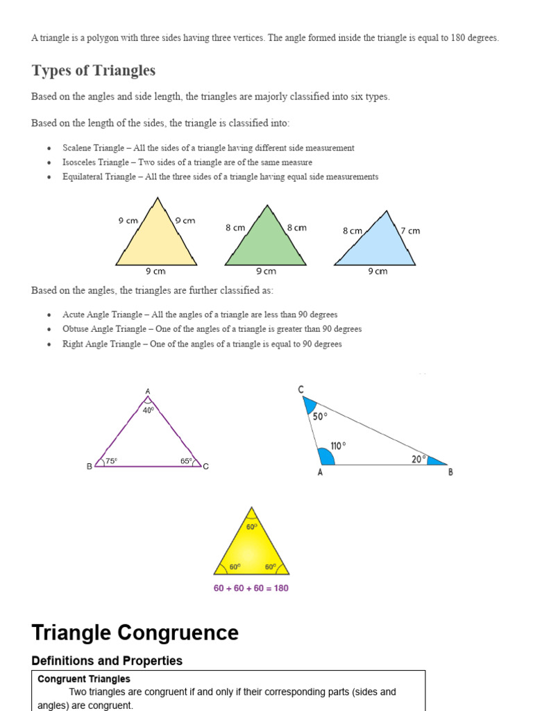 Triangle Congruence | PDF | Triangle | Euclidean Plane Geometry