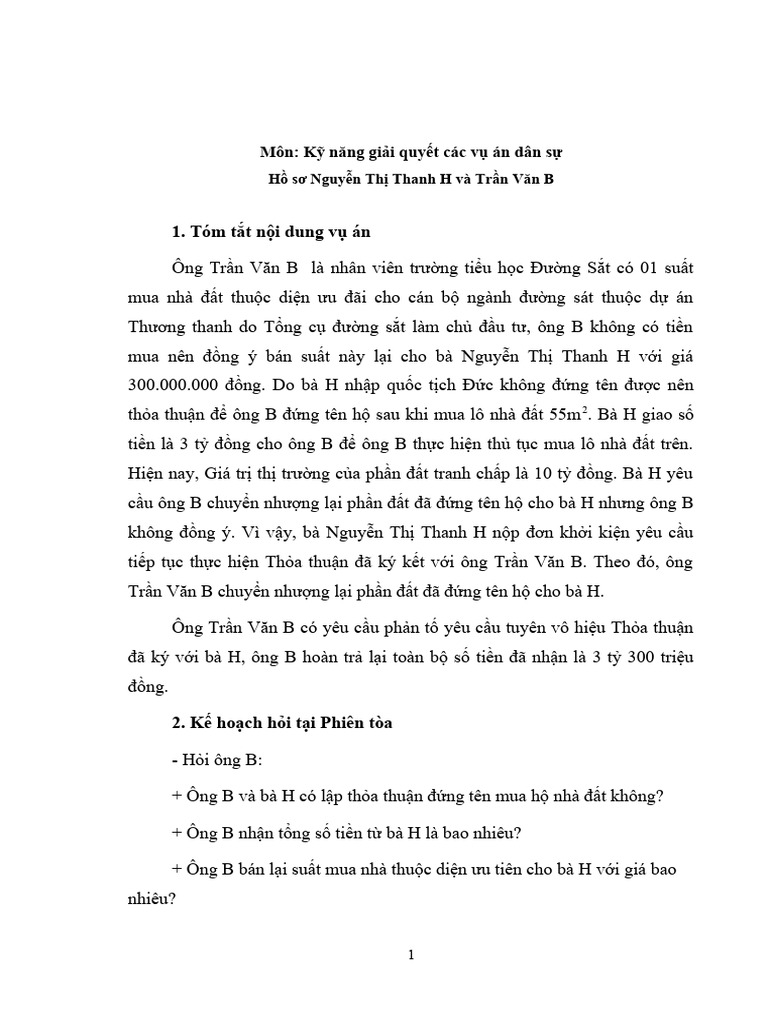 Kỹ năng giải quyết các vụ án dân sự (VB2) | PDF