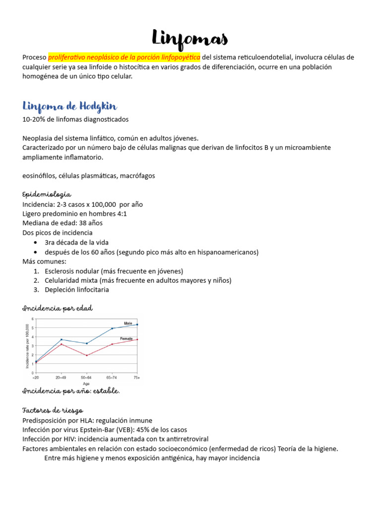 Linfomas (Apunte) | PDF | Linfoma | Linfocitos