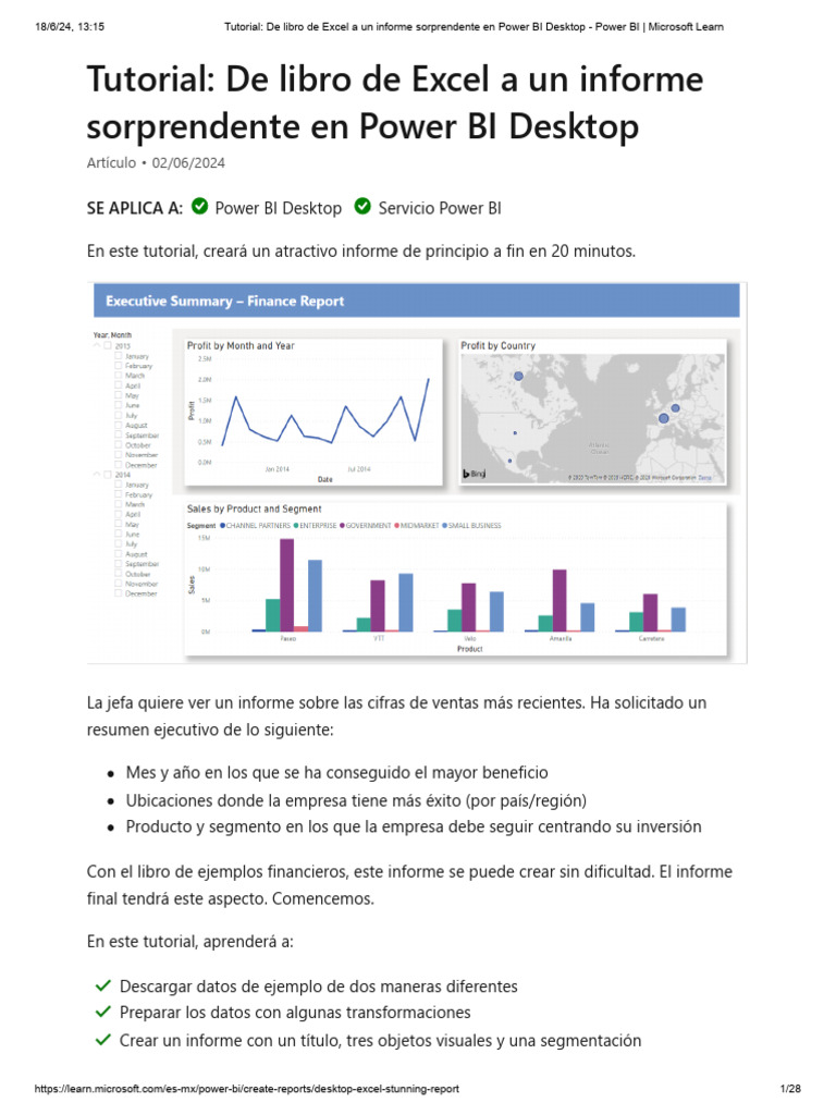 Tutorial_ De libro de Excel a un informe sorprendente en Power BI Desktop - Power BI _ Microsoft ...