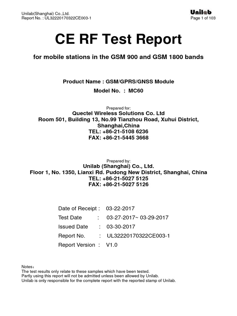 Mc60 - RF GSM Report - Rev 1 | PDF | Regression Analysis | Phase (Waves)