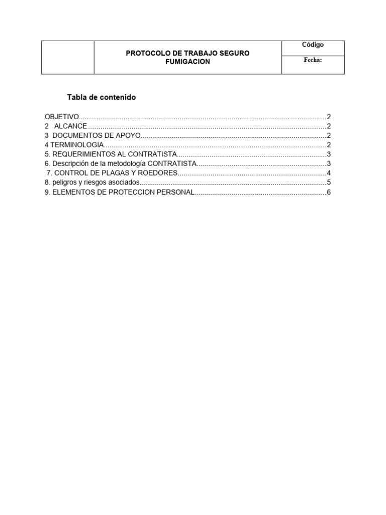 Procedimiento Fumigacio CC 81n y Control de Plgas 2 | PDF | Pesticida | Plaga (organismo)