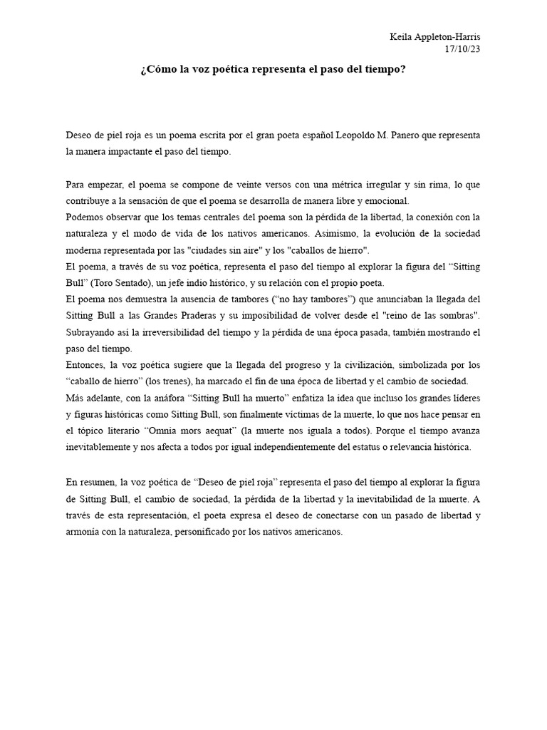 Castellano - Comentario de Texto 2 - Documents de Google | PDF