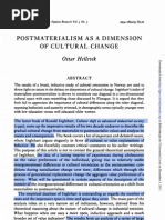 Postmaterialist Values Shift Explained | PDF | Social Psychology