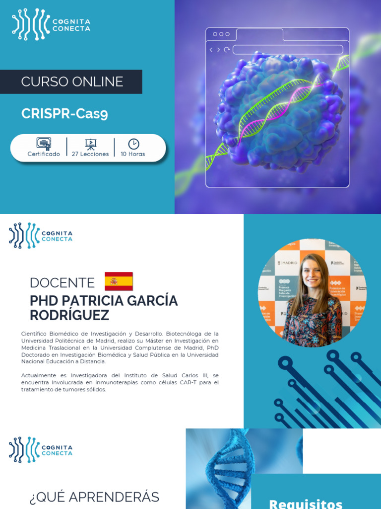 Brochure Curso Crispr-Cas9 | PDF | Biotecnología | Crispr