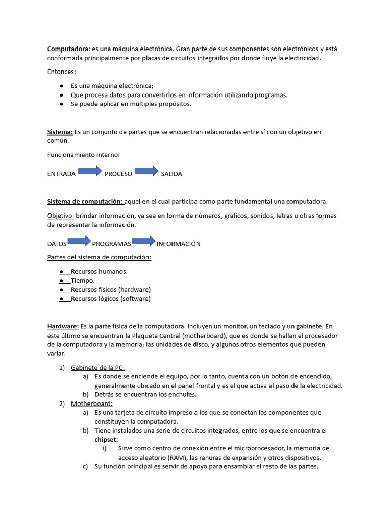 HARDWARE Resumen | PDF | Hardware de la computadora | USB