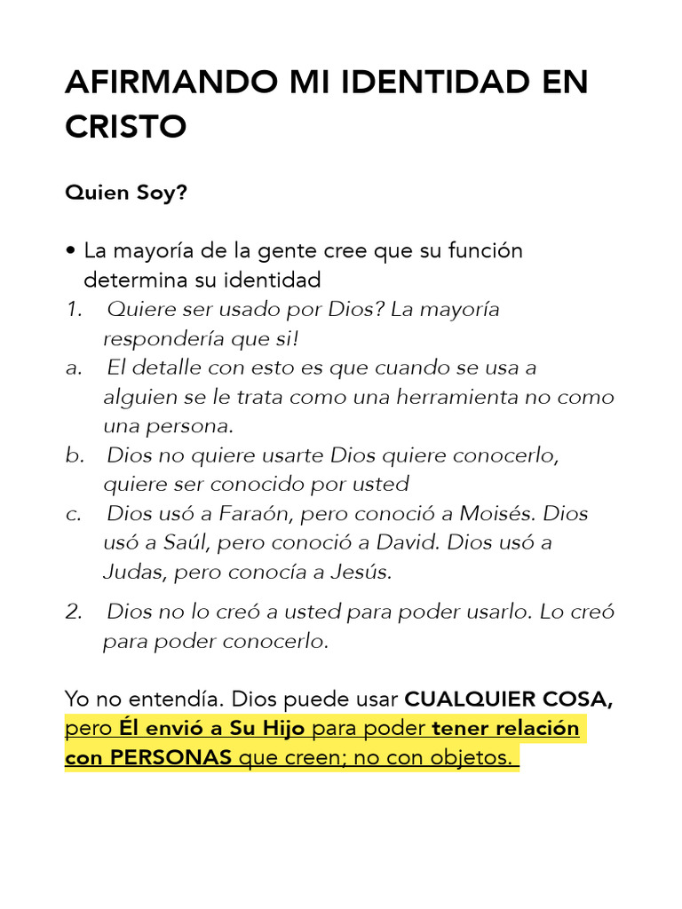 AFIRMANDO MI IDENTIDAD EN CRISTO | PDF | Tabernáculo | Sacerdote
