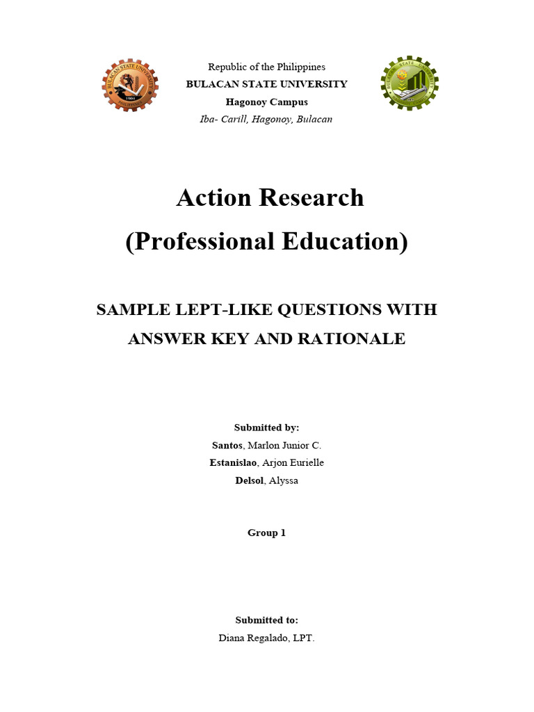 Group #1 Action Research. | PDF | Action Research | Quantitative Research