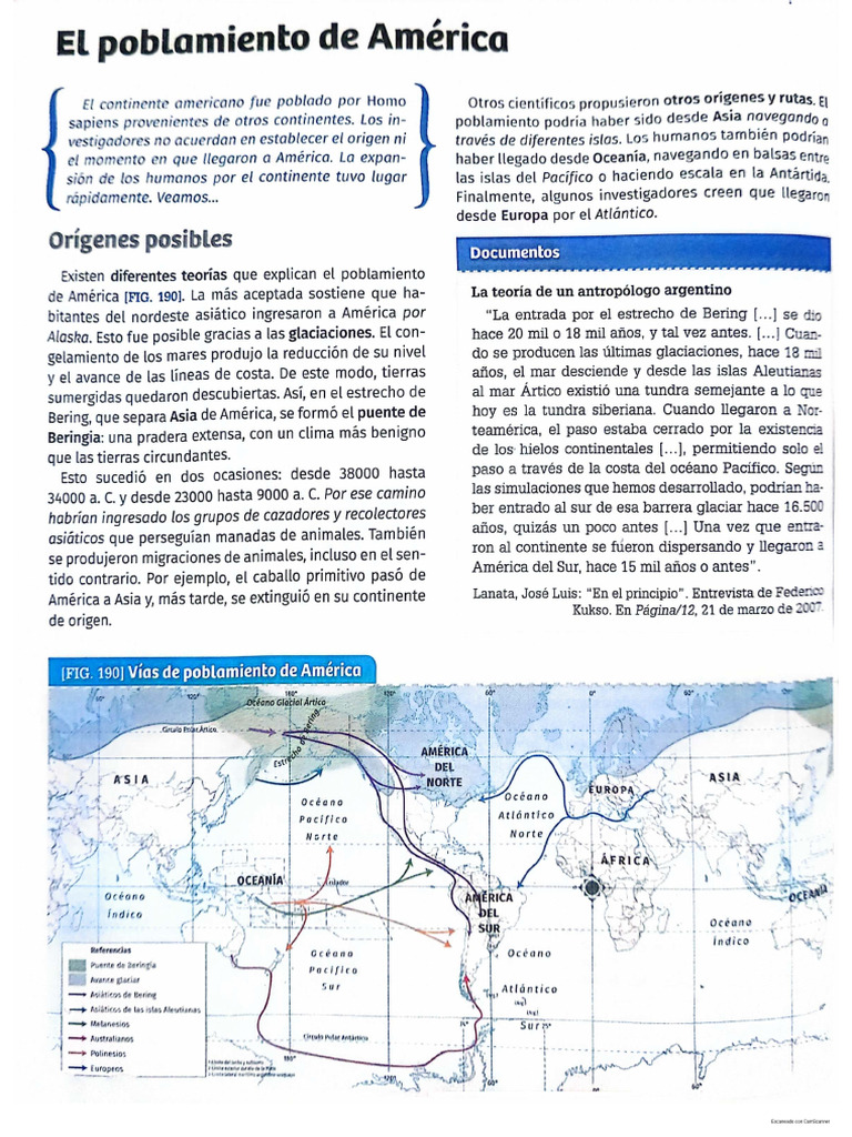 El Poblamiento de América | PDF