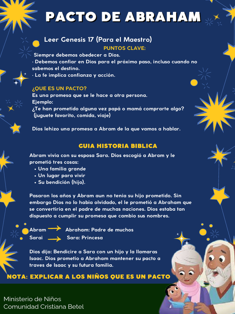 El Pacto de Dios con Abraham para Niños | PDF | Religión y espiritualidad