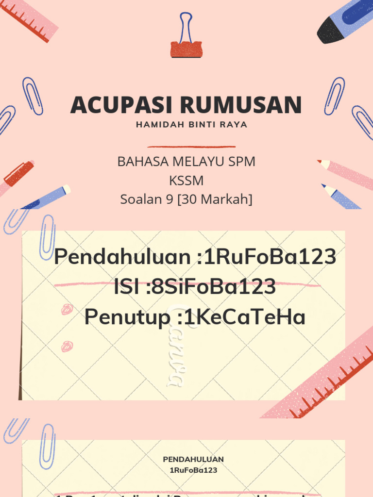 Acupasi Rumusan | PDF