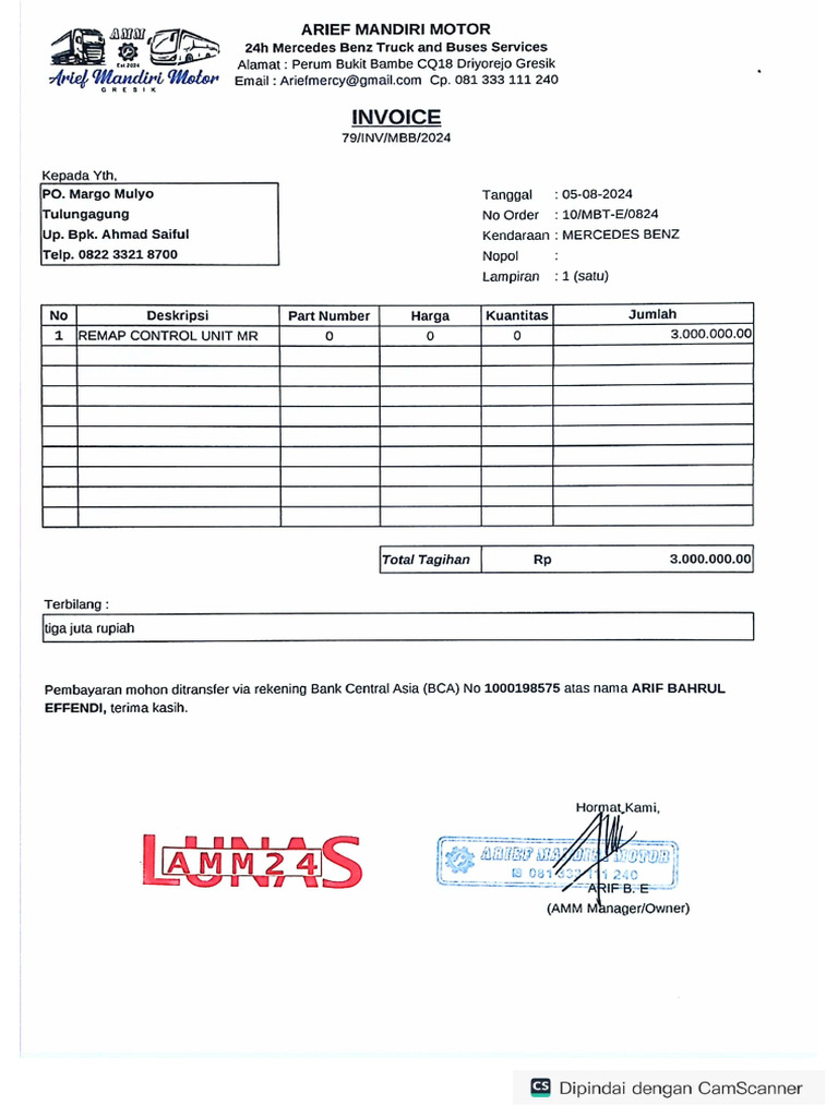 Invoice MR Remap | PDF
