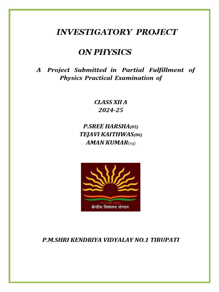 Xii-Investigatory-Physics-Project Transformer | PDF | Transformer | Inductor