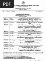 HS Exam Routine 2026 - West Bengal | PDF