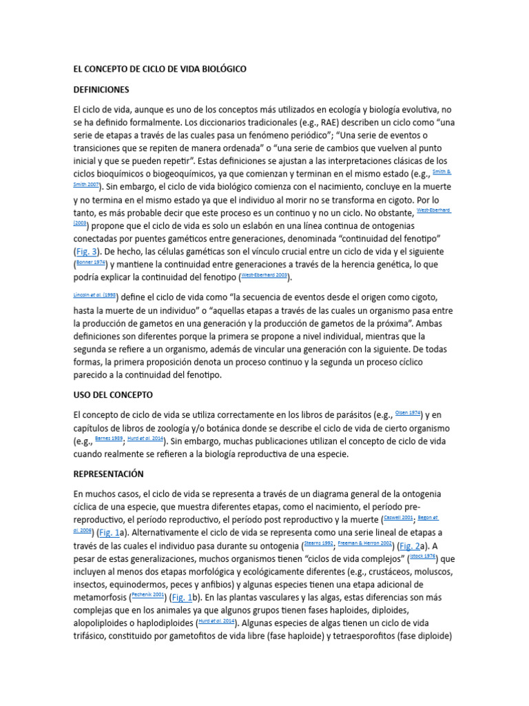 Definición del Ciclo de Vida Biológico | PDF | Vida | Reproducción