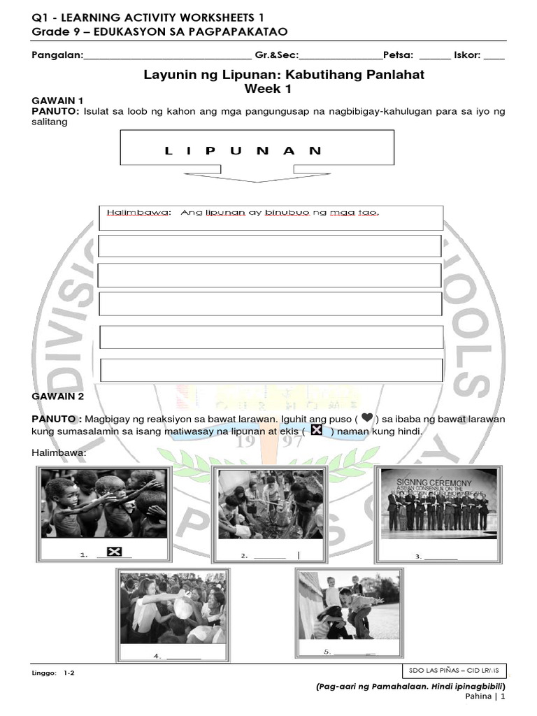 Q1 G9 Esp Law 1 | PDF