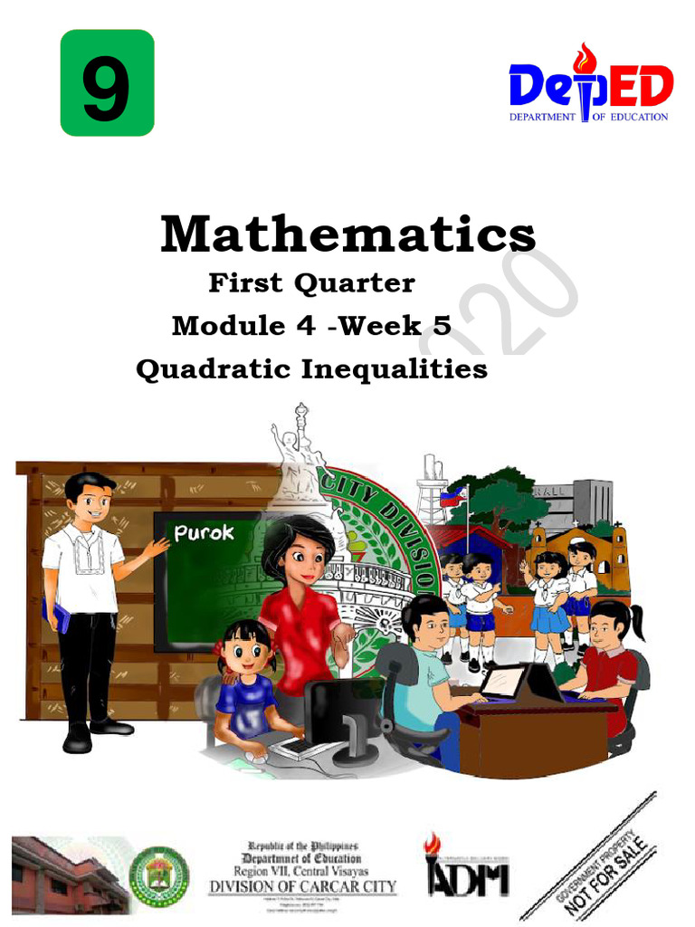 Math-9 SLM Q1 W5 M4 V1.0-CC-released | PDF | Quadratic Equation | Equations Math-9 SLM Q1 W5 M4 V1.0-CC-released | PDF | Quadratic Equation | Equations