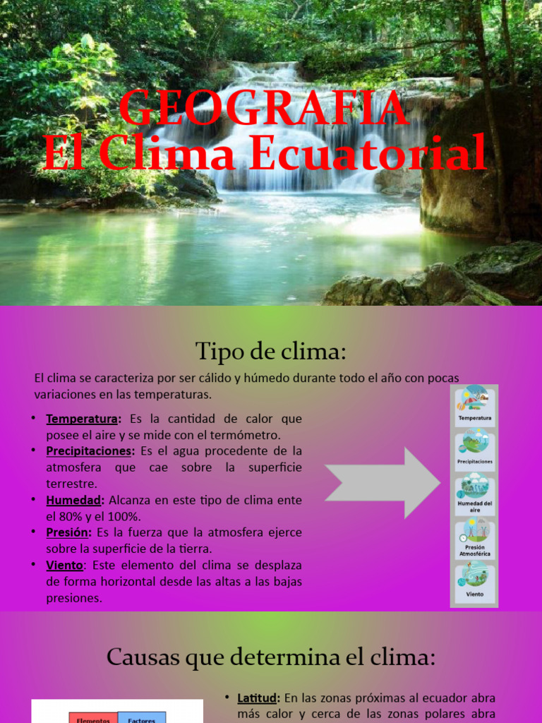 Clima Ecuatorial: Características y Fauna | PDF | Clima | Ecuador