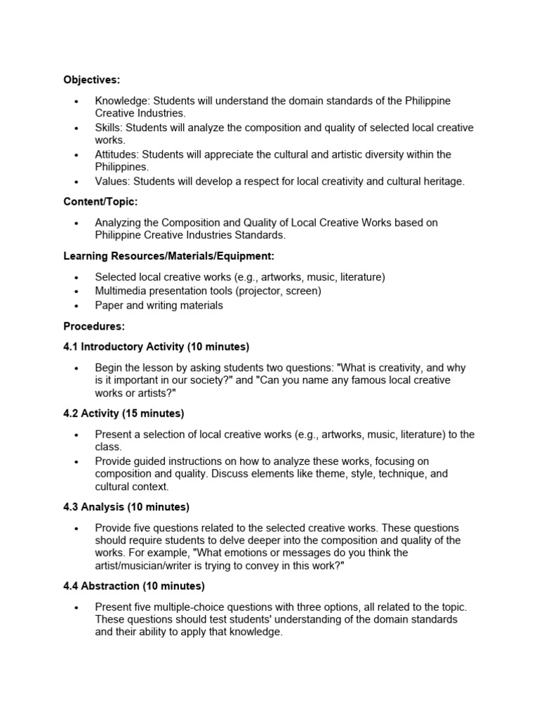 Analyzing Philippine Local Creative Works | PDF | Creativity | Critical ...