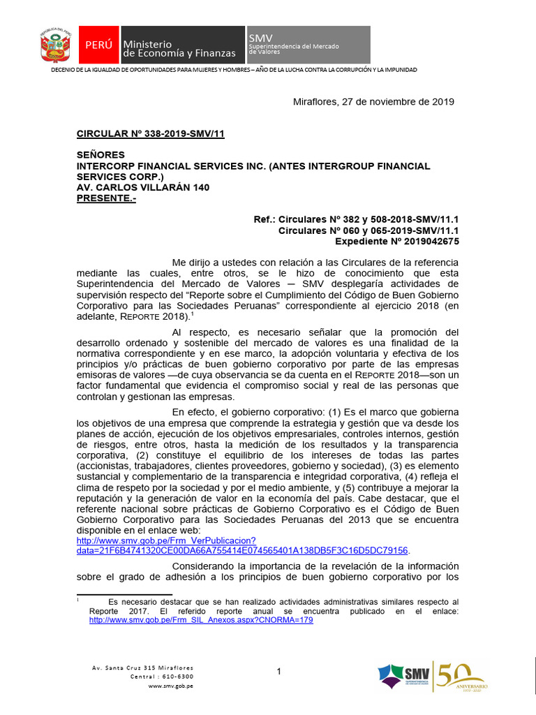 Cumplimiento del Buen Gobierno Corporativo | PDF | Auditoría | Contralor