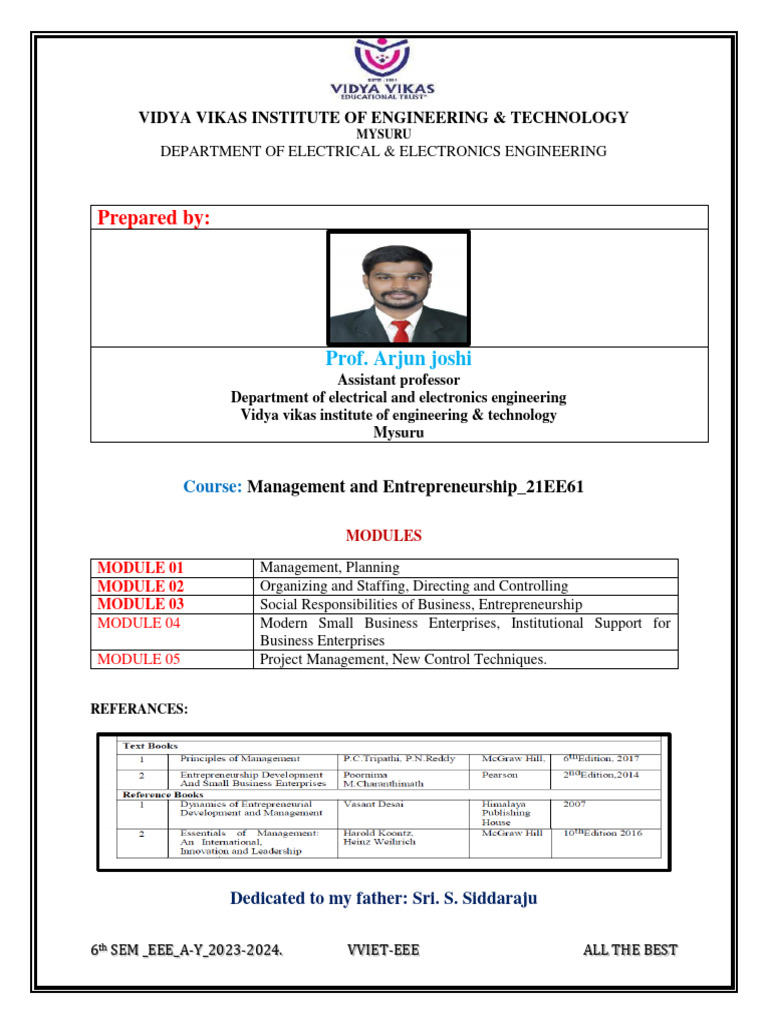 M&e 21ee61 Complete Notes QB Vtu Papers by Arjun Joshi Eee Vviet. | PDF ...