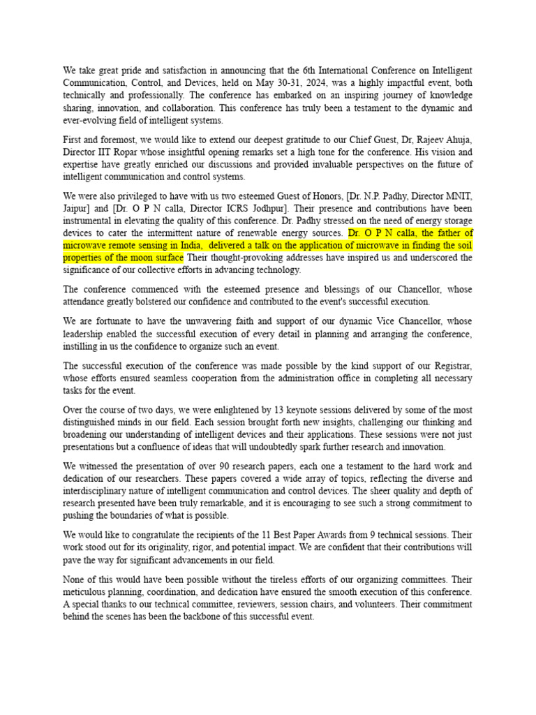 Conference Summary | PDF