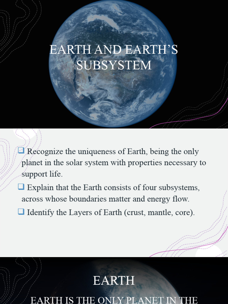 Earth and Earth's Subsystem | PDF | Earth Sciences | Earth