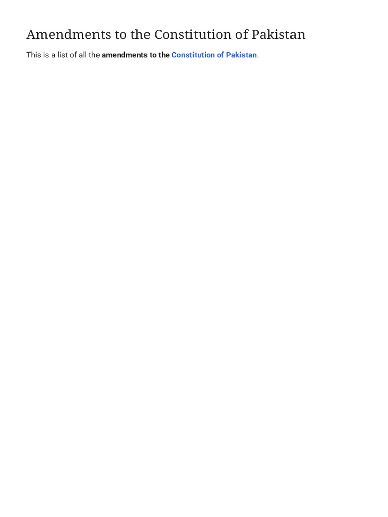 Amendments To The Constitution of Pakistan - Wikipedia | PDF | Khyber Pakhtunkhwa | Government