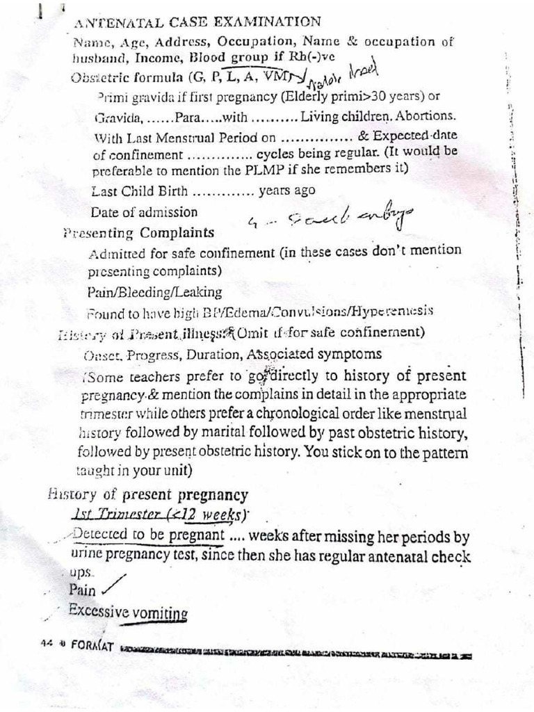 Obg Examination Format | PDF