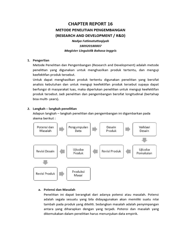 CHAPTER REPORT 16 (Penelitian Pengembangan) | PDF | Seni