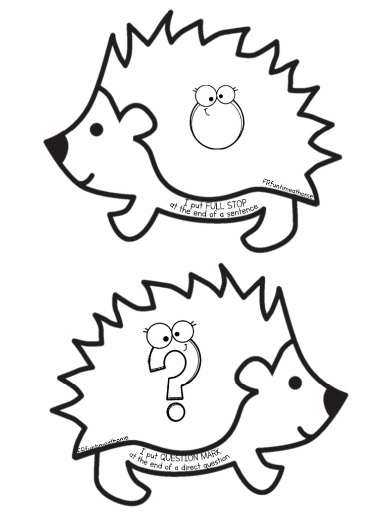 ENG Punctuation Porcupine (Full Stop, Question Mark) | PDF | Orthography