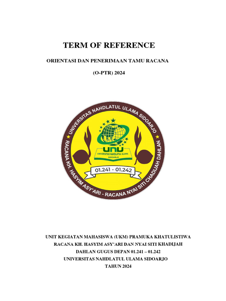 Term of Reference (TOR) O-PTR 2024 | PDF