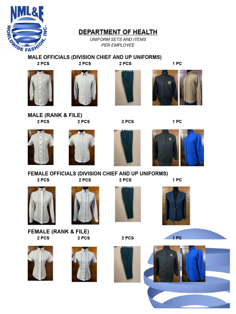 Doh Final Approved Uniform Designs | PDF | Wellness
