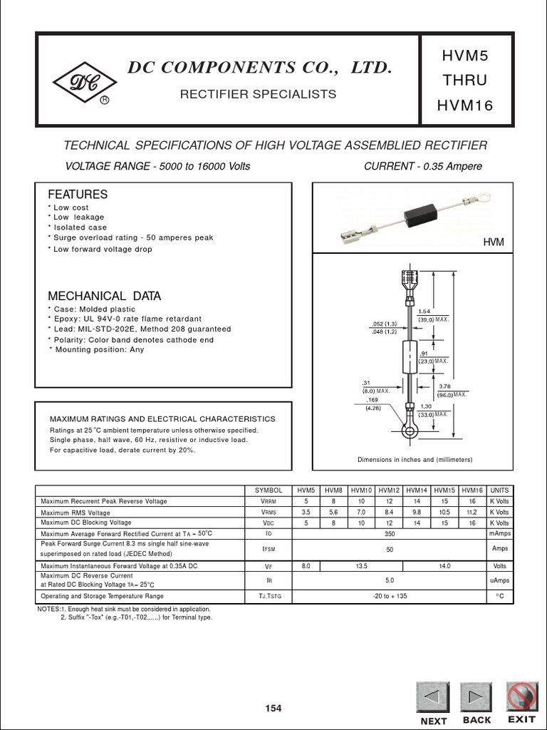 HVM12 | PDF | Rectifier | Voltage