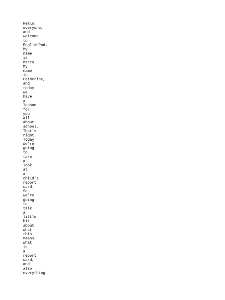 326 Daily Life - Report Card | PDF | Schools | Linguistics