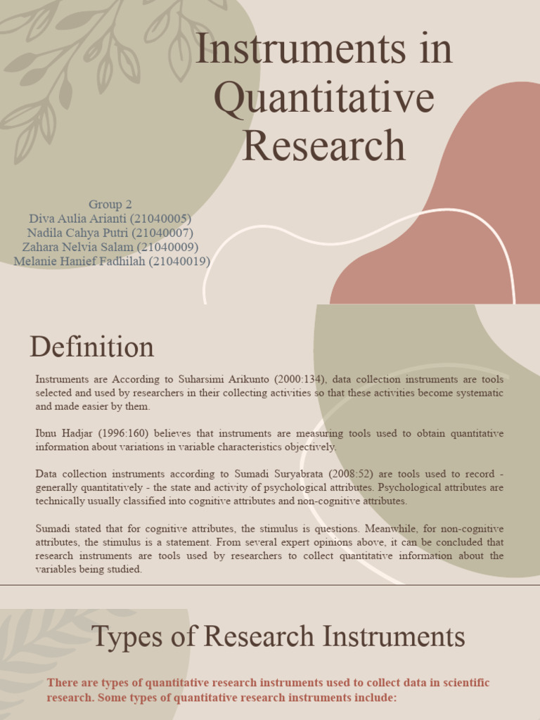 Group 2 Quantitative | PDF | Quantitative Research | Survey Methodology Group 2 Quantitative | PDF | Quantitative Research | Survey Methodology