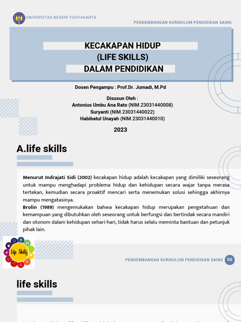 Fix Kel 1 Kecakapan Hidup (Life Skils) Dalam Pendidikan | PDF | Karier & Perkembangan