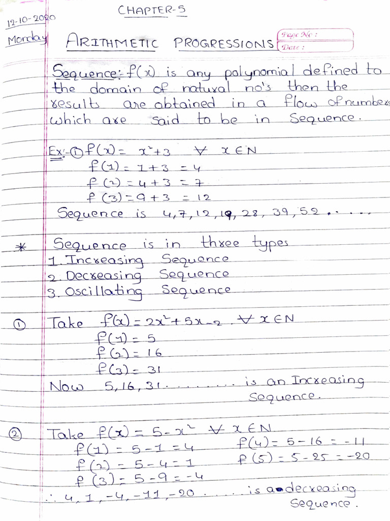 Ch-5 Arithmetic Progression | PDF