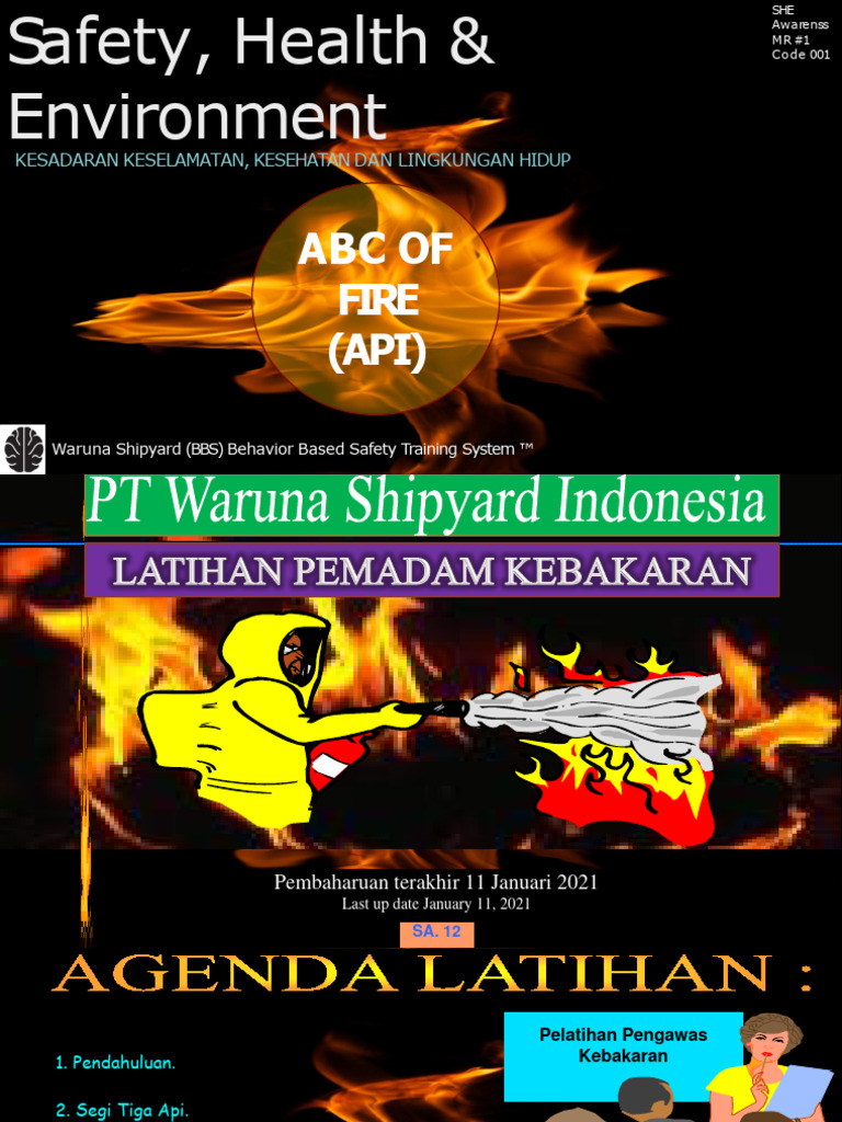 Code 001 ABC OF FIRE Waruna Behavior Based HSE Training (Read-Only) | PDF
