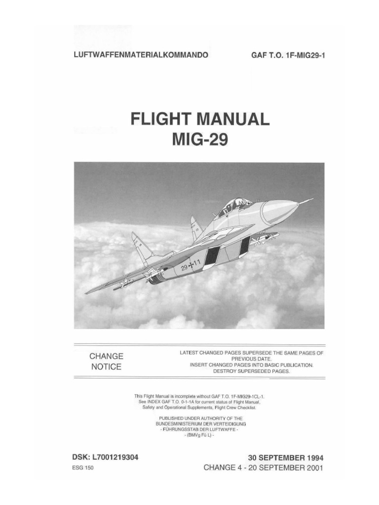 Mig 29 Flight Manual | PDF