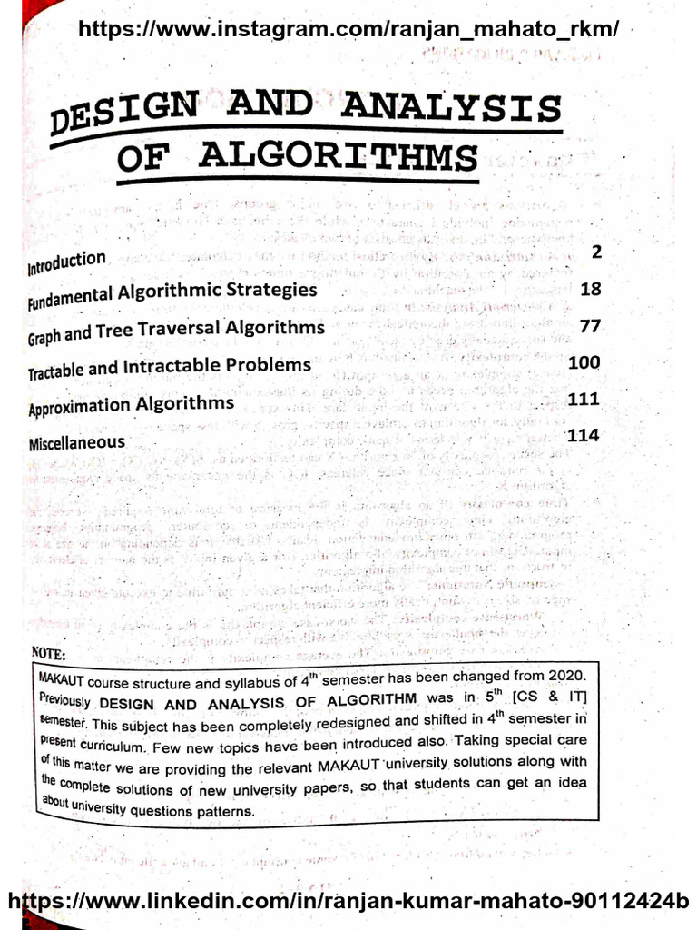 Design And Analysis Of Algorithms Pdf Algorithms And Data Structures Theoretical Computer