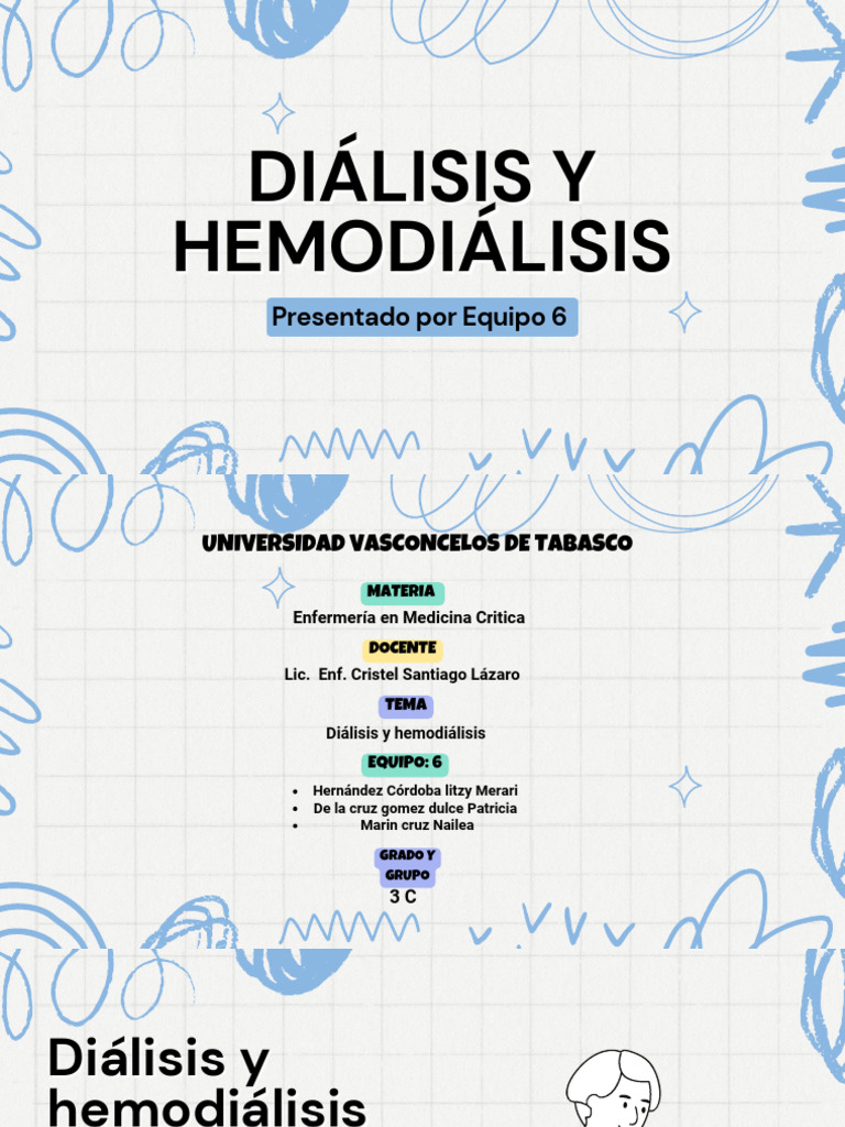 Presentación de Diálisis y Hemodiálisis | PDF | Hemodiálisis | Medicina ...
