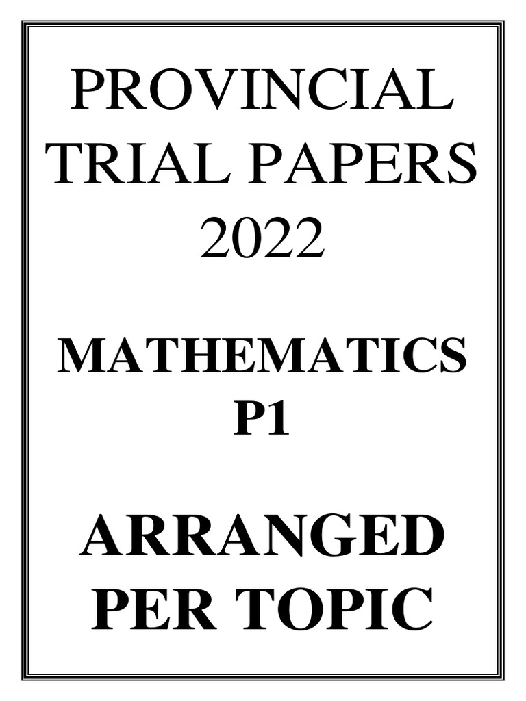 2022 Provincial Mathematics Trial Papers | PDF | Interest | Cartesian ...