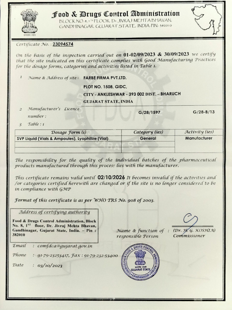 Who GMP 2023-2026 | PDF